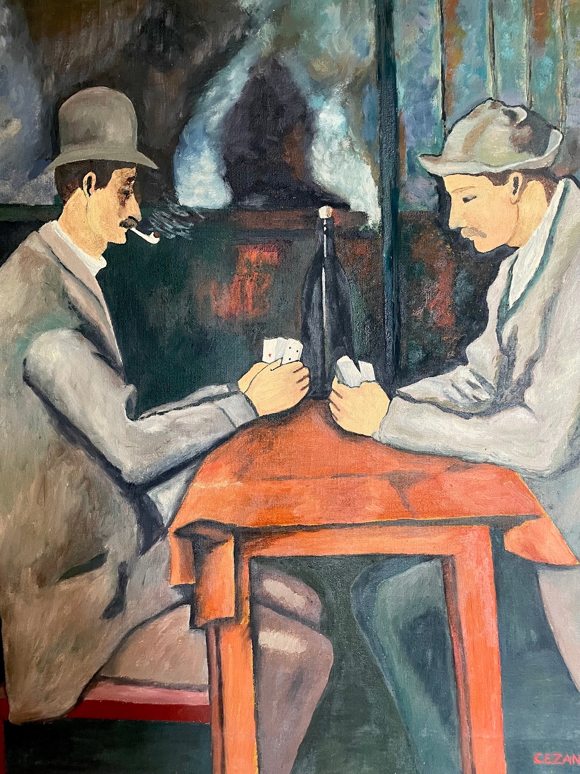 Paul Cézanne, Antique Oil Painting, Vintage, Portrait, Post ...