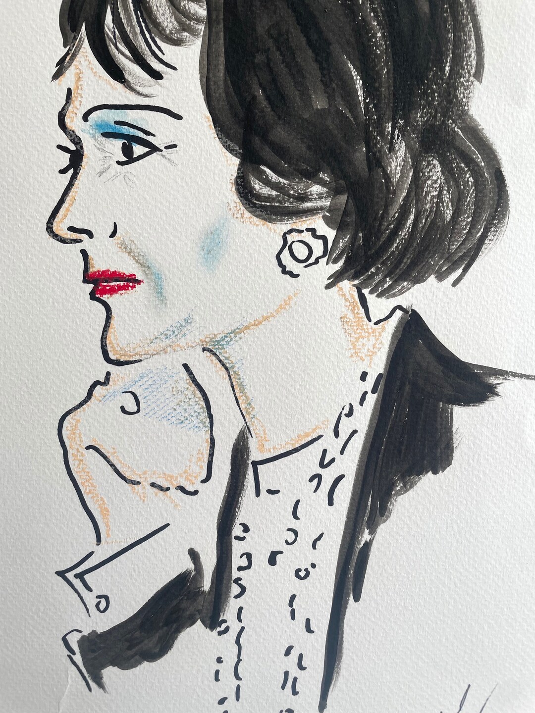 Karl Lagerfeld for Chanel, Coco Forever, Sketch, Pastel, Heavy Paper - Etsy