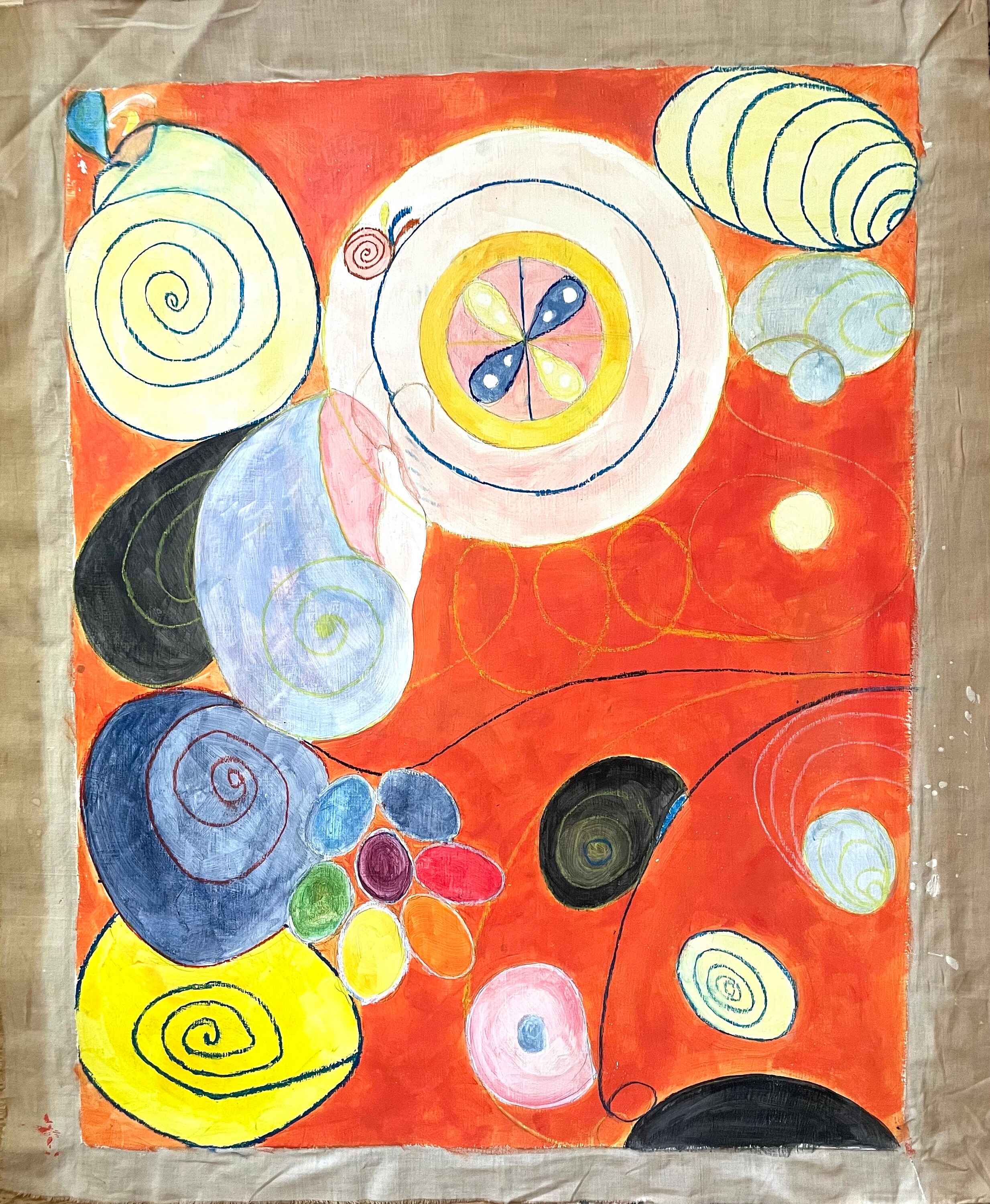 Hilma Af Klint, Abstract Expressionism, Vintage, Canvas Signed Hilma Af ...