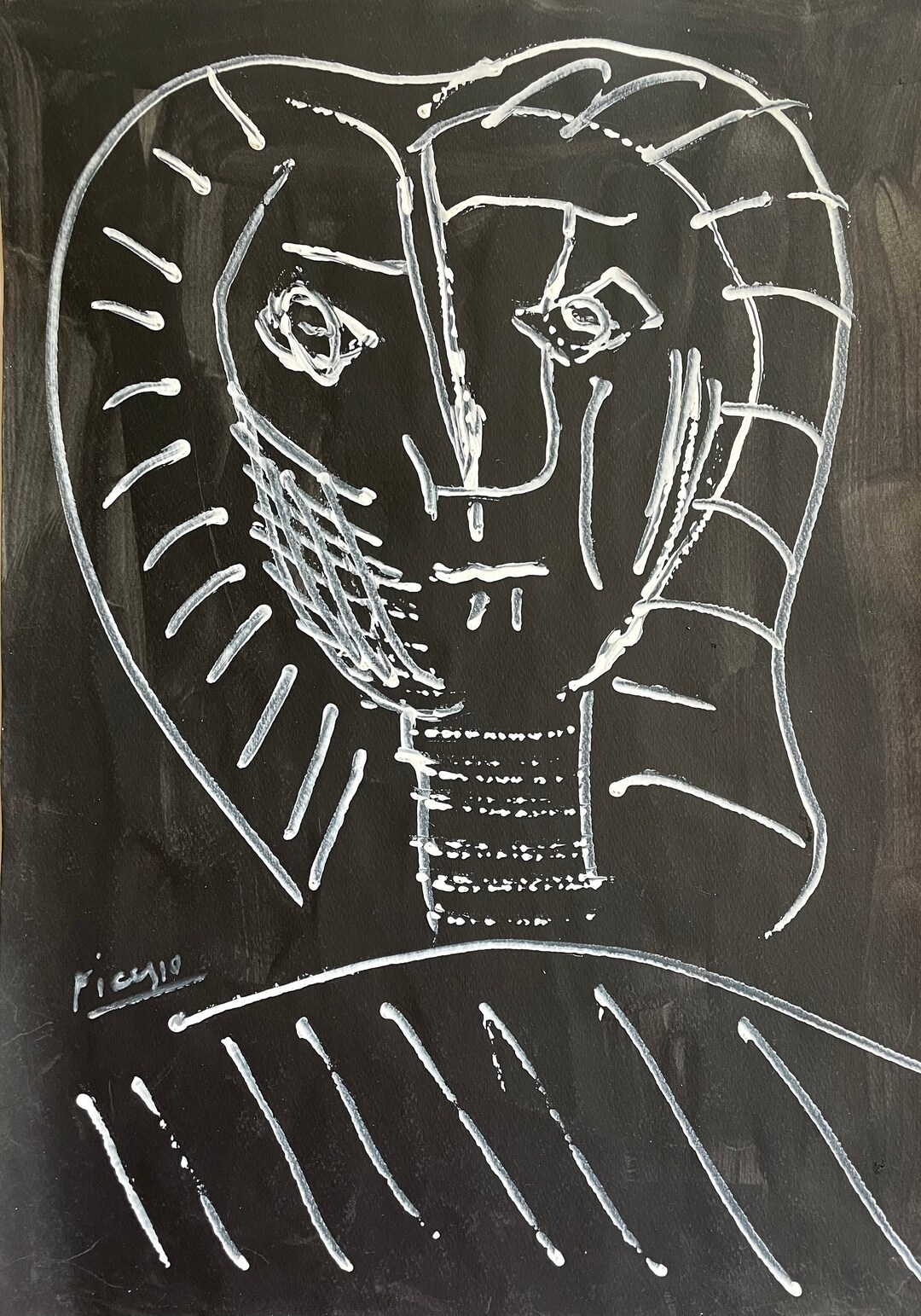 Picasso Gouache on Papersigned Picasso Cubism Modern Art - Etsy