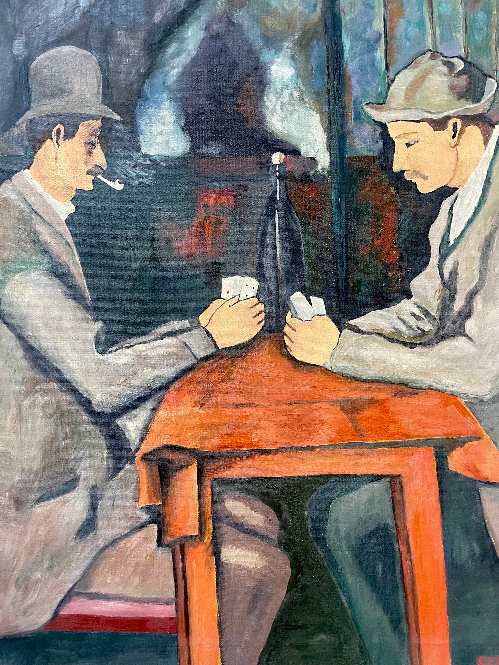 Paul Cézanne, Antique Oil Painting, Vintage, Portrait, Post ...