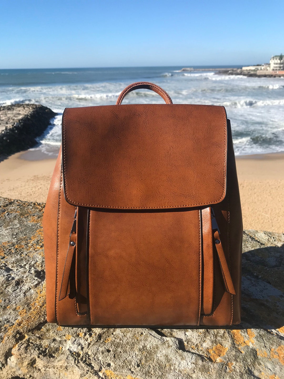 Cowhide Crust Backpack - Etsy