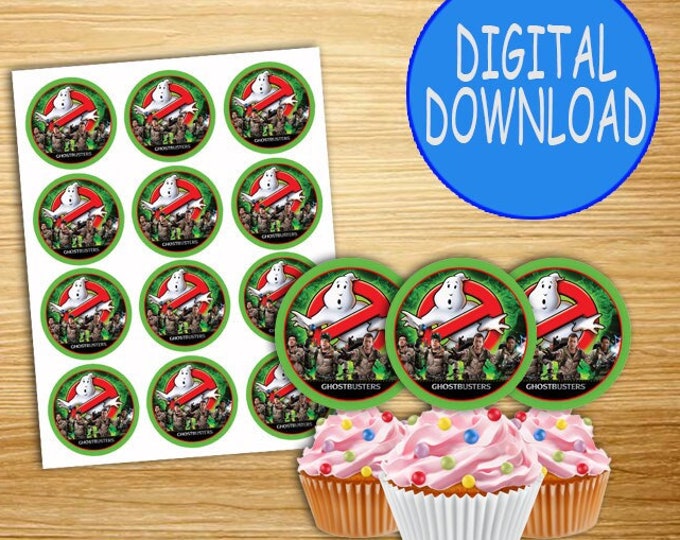 Ghostbusters Toppers Instant Download , Ghostbusters Cupcakes Toppers ...