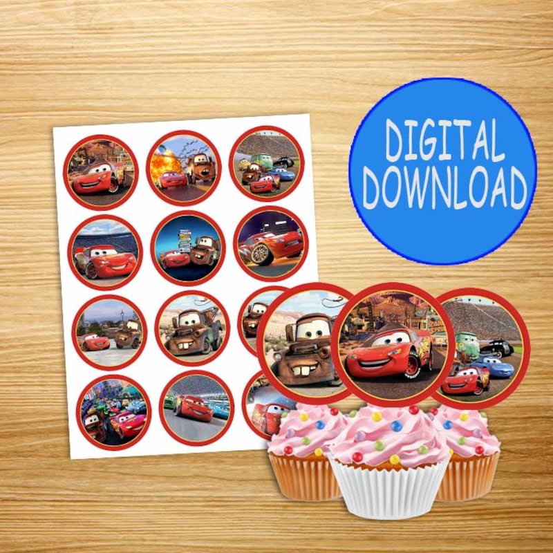 Cars Cupcake Toppers - Etsy