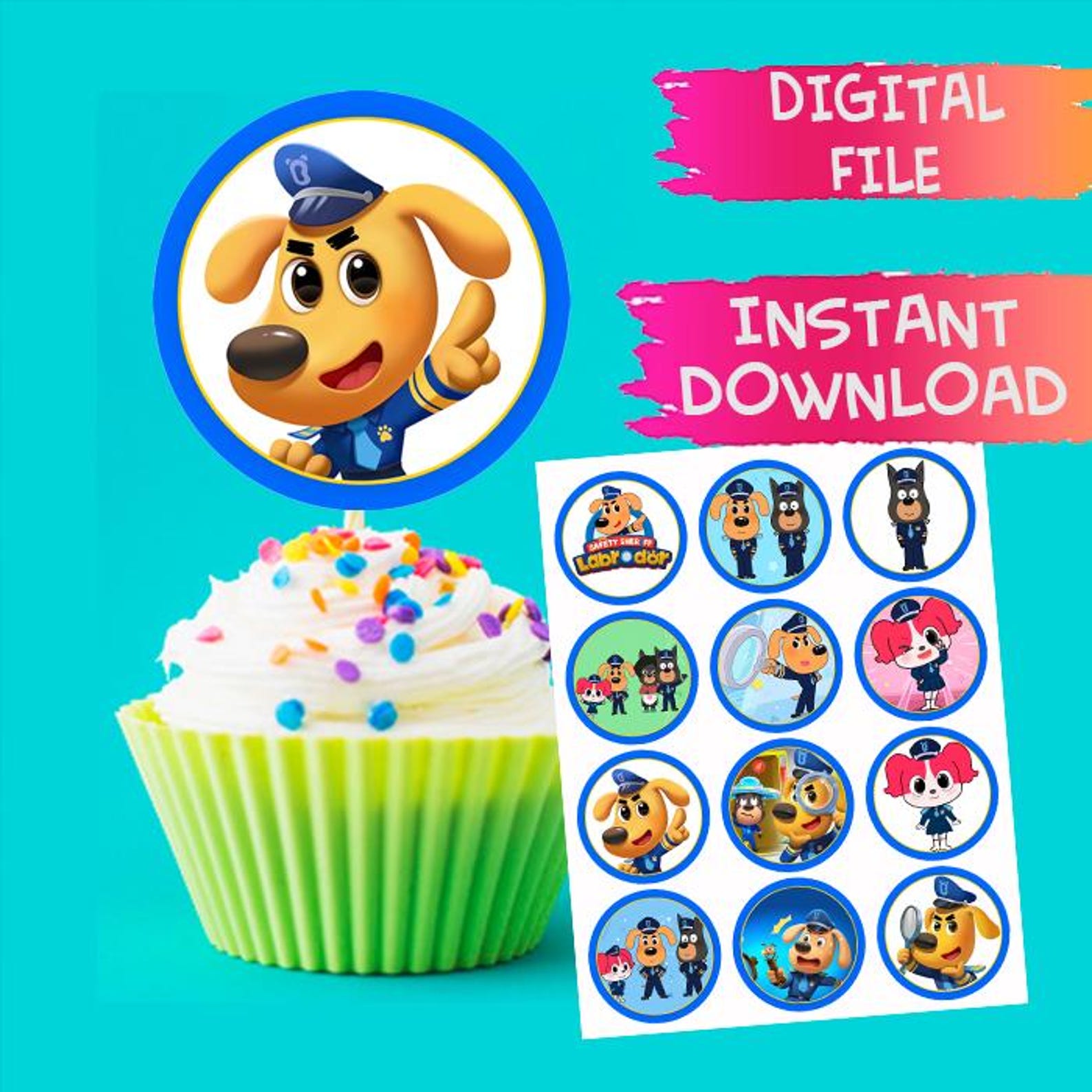 INSTANT Cupcake Toppers | Instant DIGITAL Download | Different ...