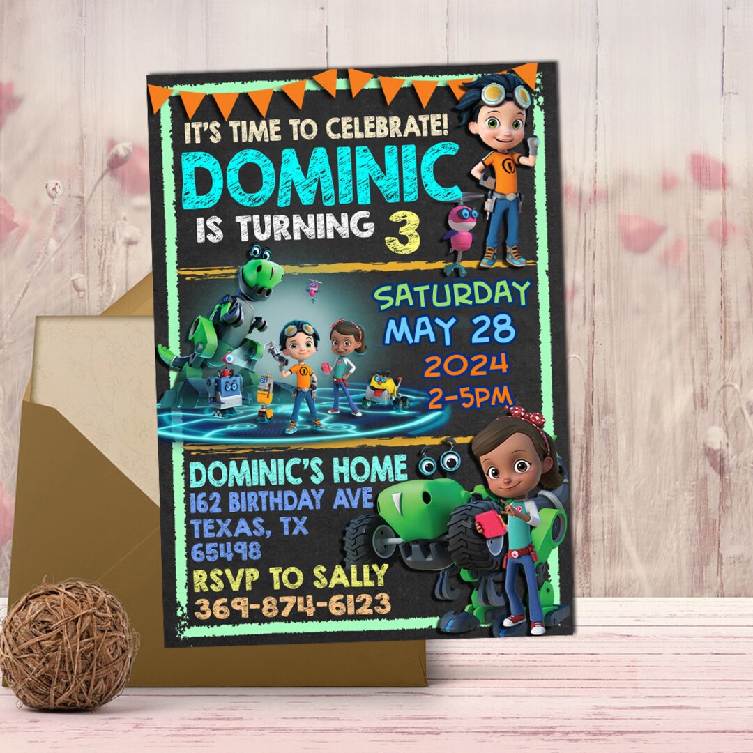 Rusty Rivets Invitation, Rusty Rivets Birthday Invitation, Rusty Rivets ...