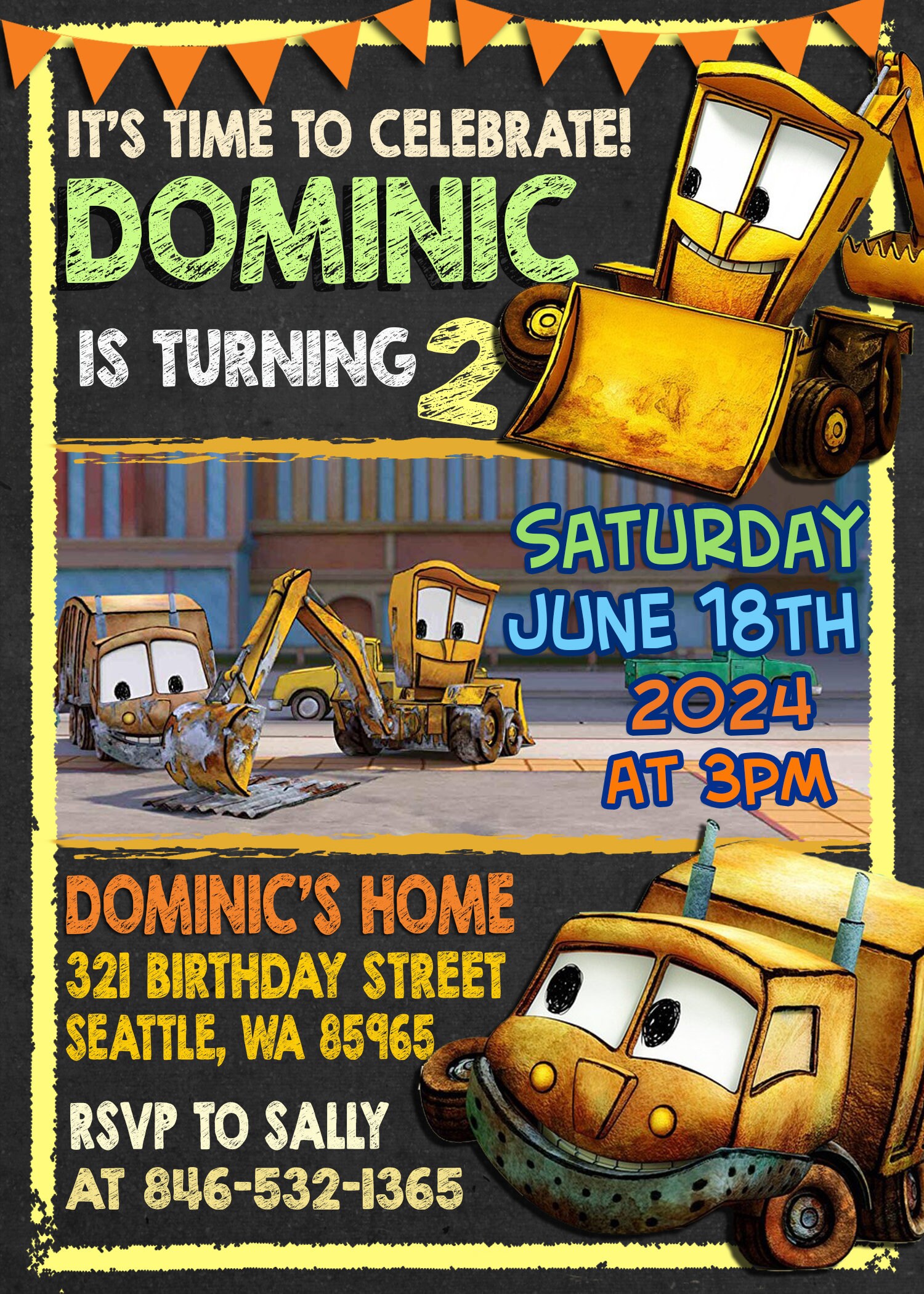 Stinky and Dirty Show Birthday Invitation, Stinky and Dirty Show Card ...