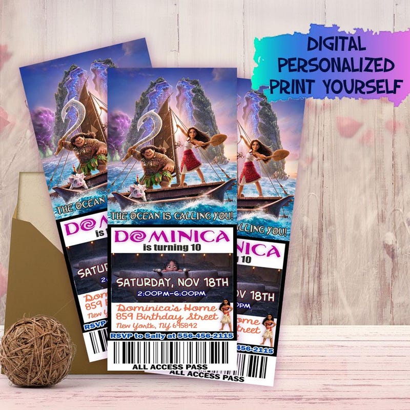 Moana 2 Movie Ticket - Etsy