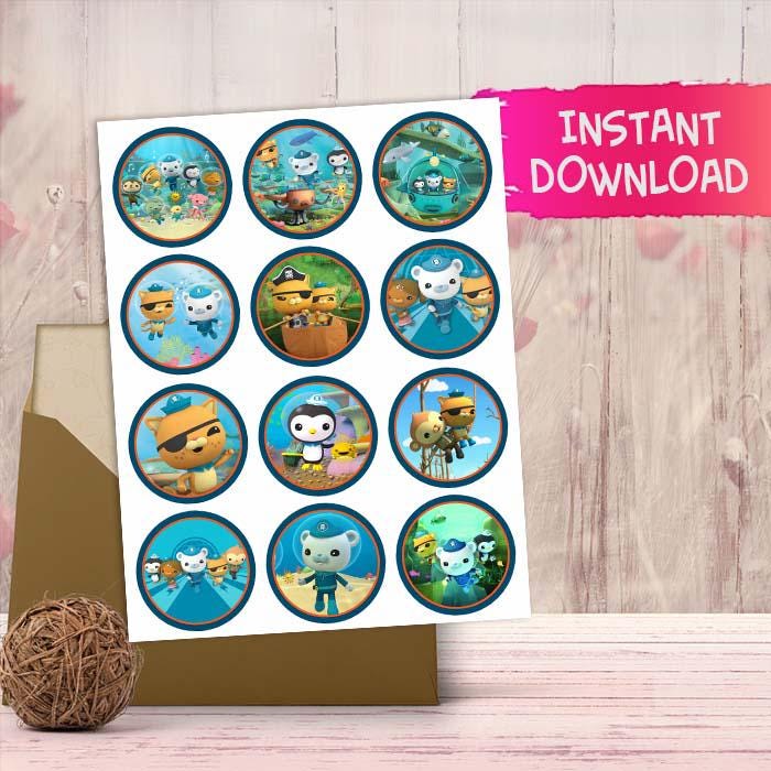 INSTANT the Octonauts Cupcake Toppers | Instant DIGITAL Download ...
