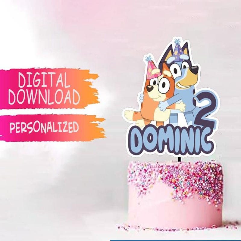 Bluey Cake Topper - Etsy