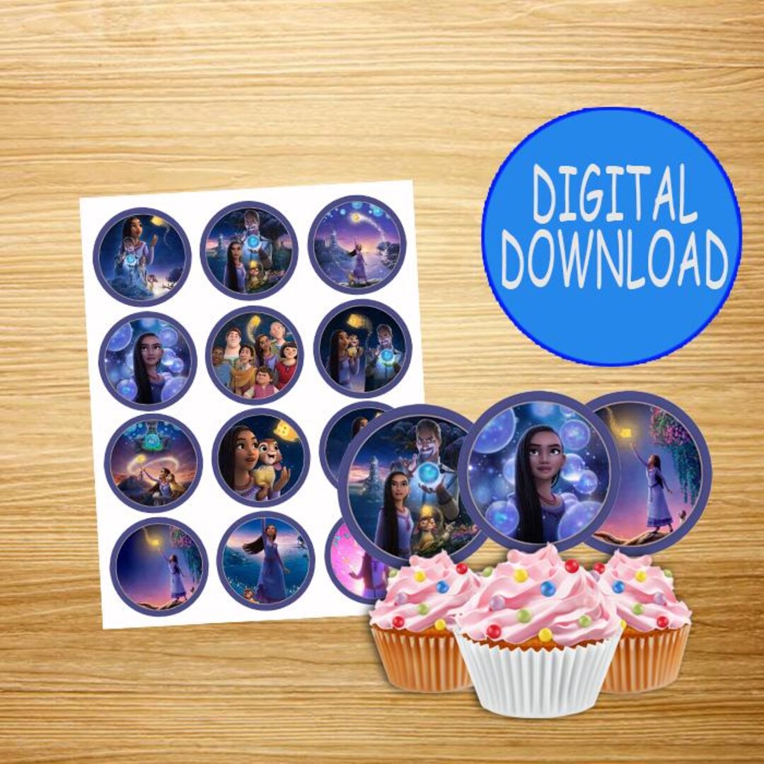 INSTANT Wish Cupcake Toppers | Instant DIGITAL Download | Different ...