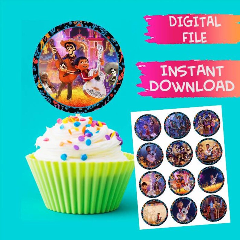 INSTANT Cupcake Toppers Instant DIGITAL Download Different Character ...