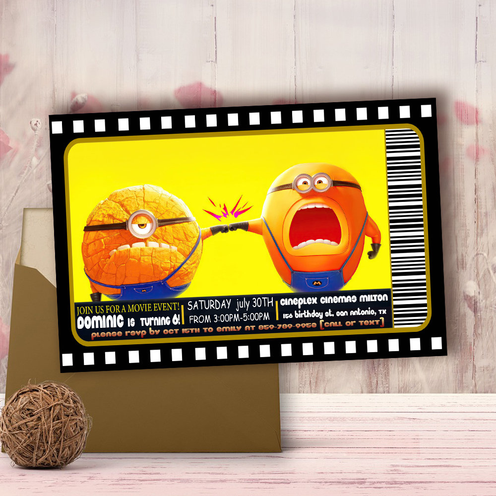 Despicable Me 4 Birthday Invitation, Minions Birthday Invitation, Gru 4 ...