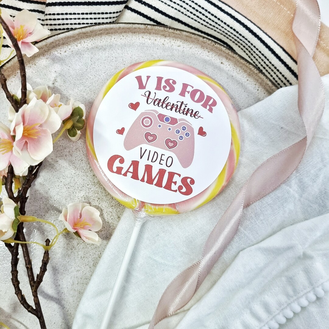 V is for Video Games Giant Lollipop Alcoholic Lollies Valentine's Gift ...