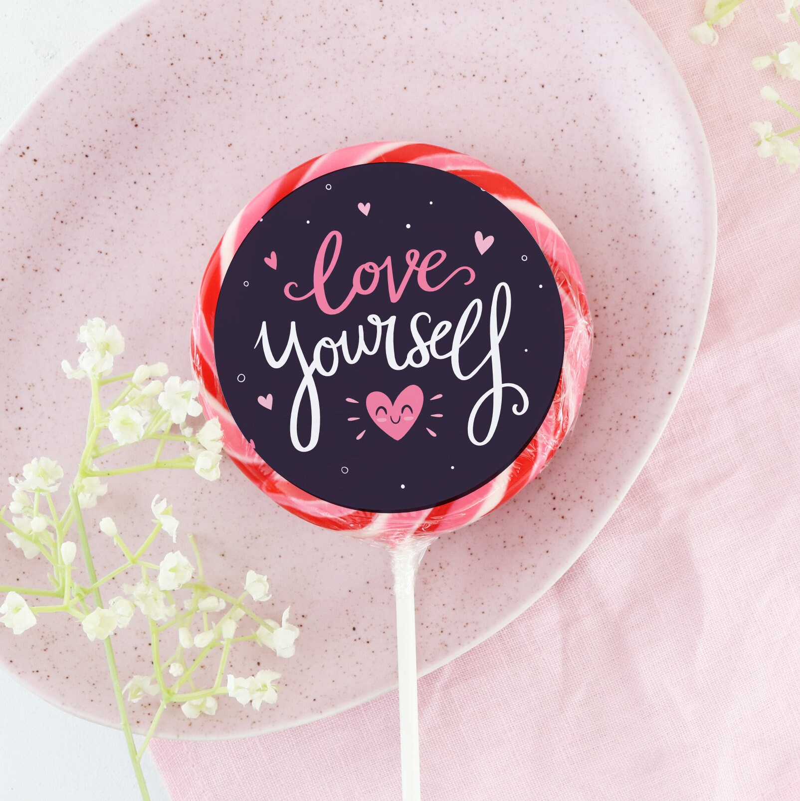 Love Yourself Quote Lollipop Positive Quote Gifts Kids - Etsy UK