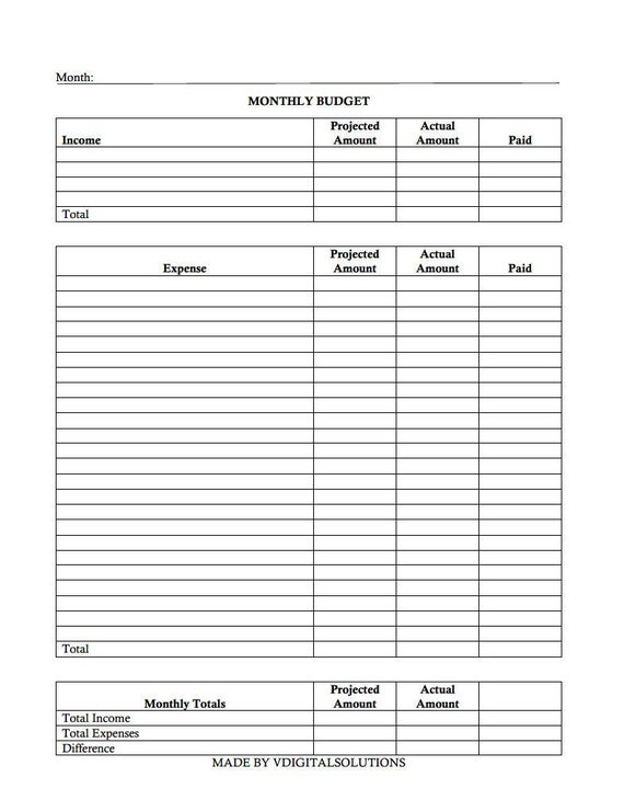 Monthly Budget Tracker Bundle - Etsy