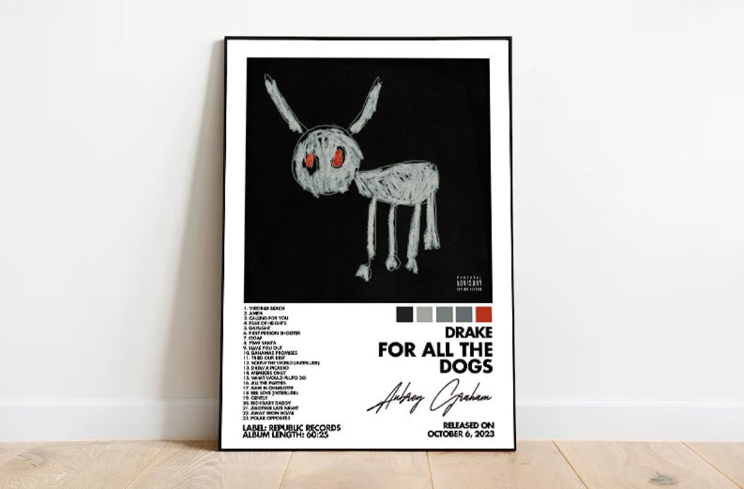 Drake Album Poster Hypebeast Minimalist Album Poster Instant Download, For All the Dogs ...