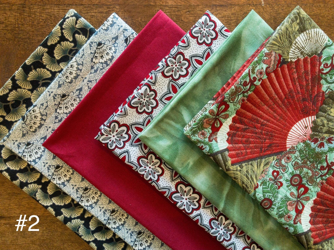Asian Fat Quarters Japanese Print Fabric Oriental Fabric - Etsy