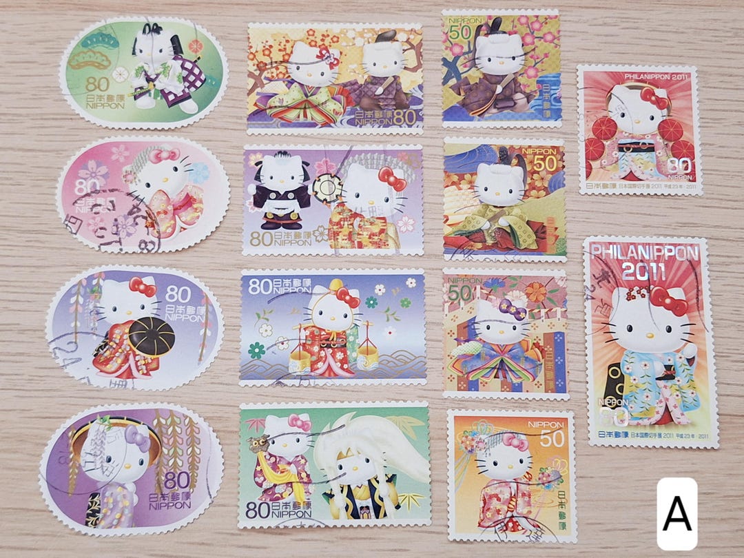 Used Hello Kitty Stamps, for Collection, Craft, Decorate - Etsy