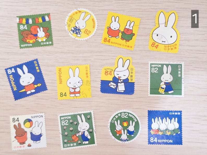 Used Japan Stamps, Miffy Stamp, for Collection, Craft, Decorate - Etsy