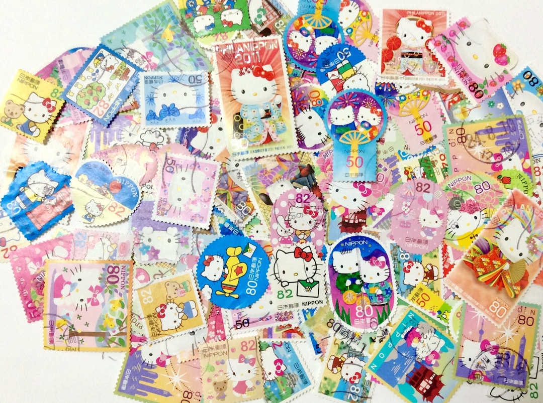 15 Used Hello Kitty Stamps, for Collection, Craft, Decorate - Etsy