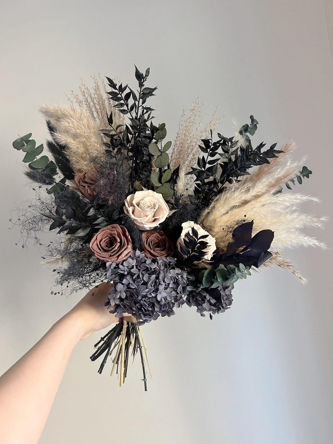 Bridal Bouquet - Nightfall | Wedding Bouquet | Boho | Dried Flower ...