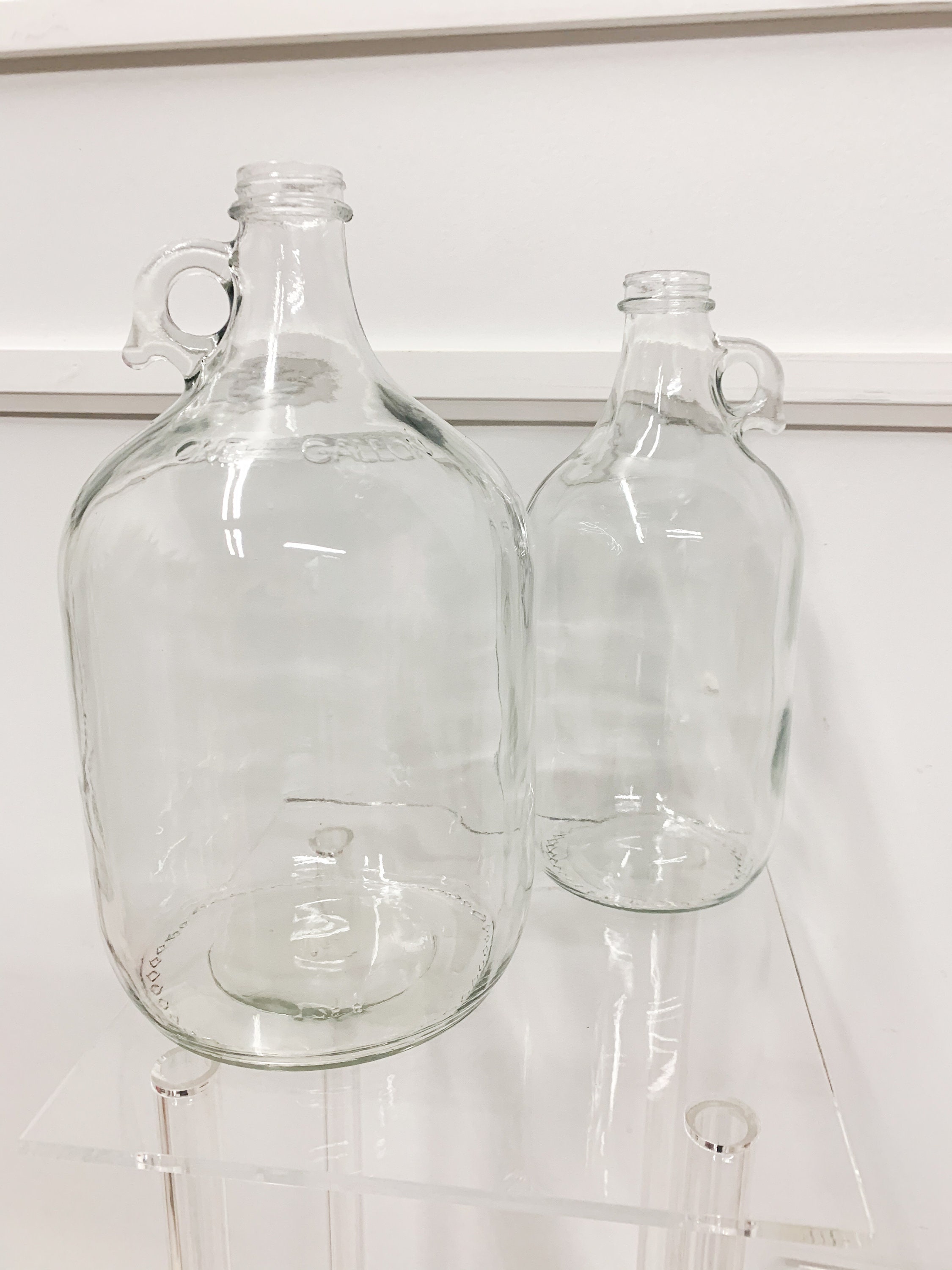 Glass Jug Vase Gallon Glass Jug Vase Etsy