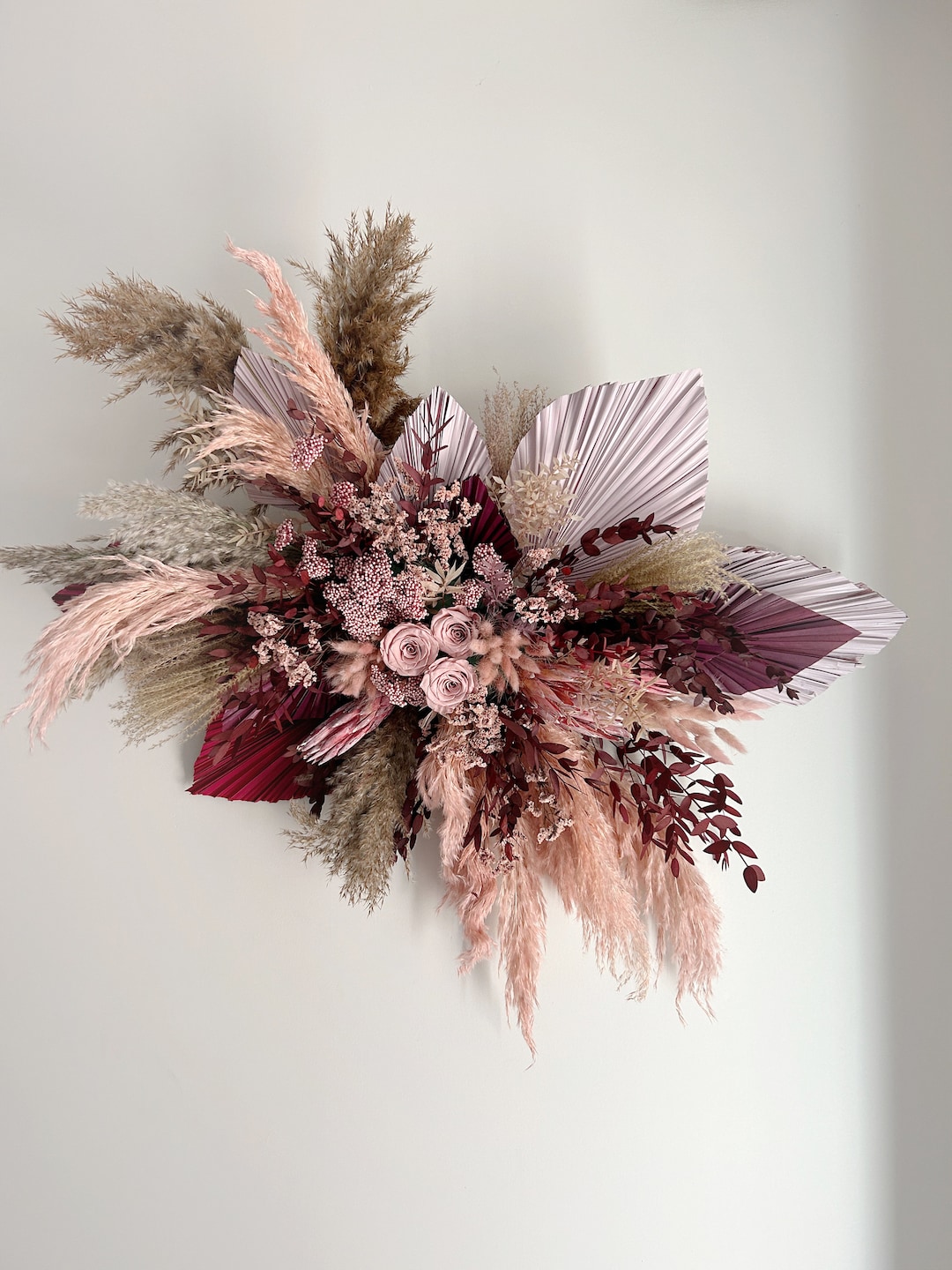 Burgundy Arch Arrangement/arch Swags - Boho Wedding |wedding Arch ...