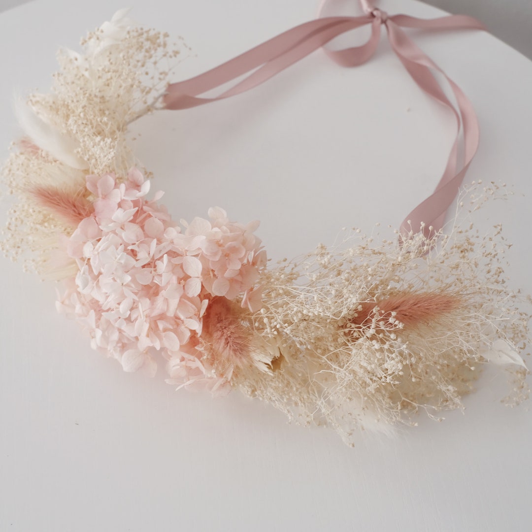 Lena Flower Crown Dried Flower Crown Wedding Flower Crown - Etsy