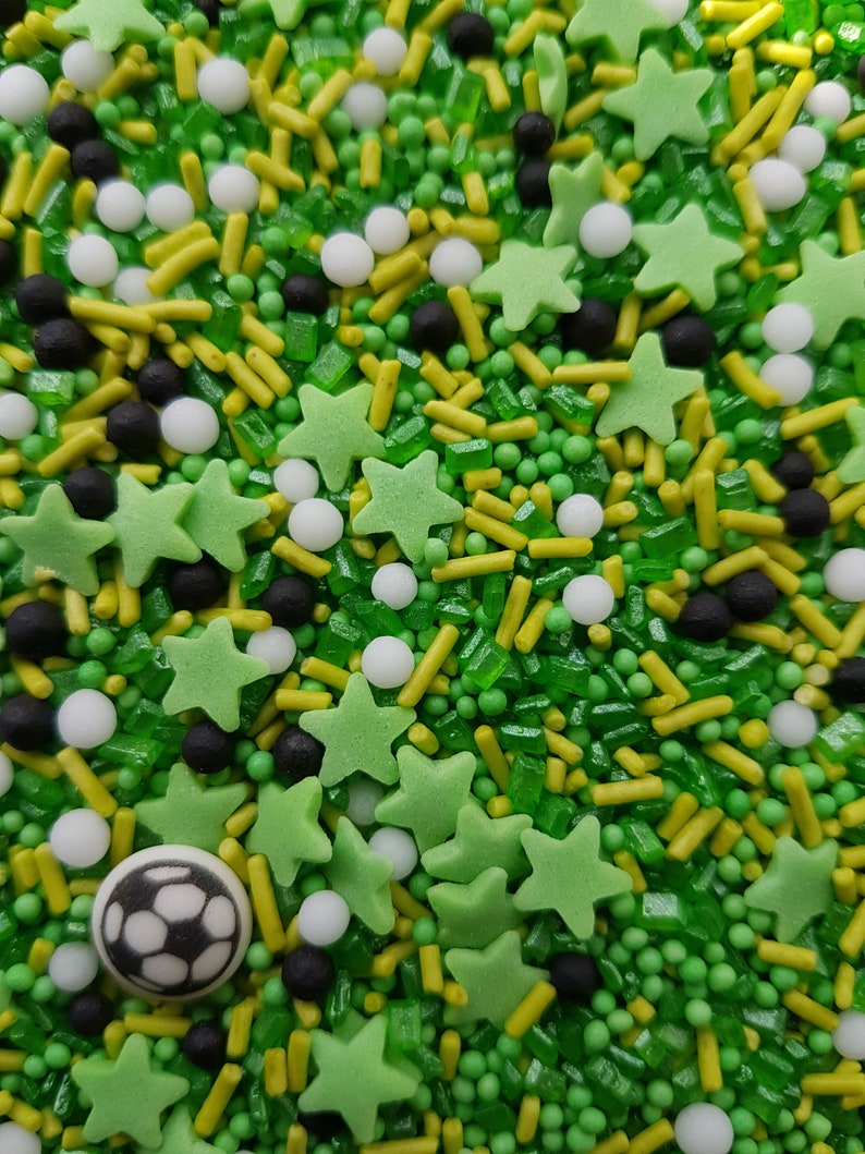 Edible Football Sprinkles Cake Topper Decorations 50g | Etsy UK