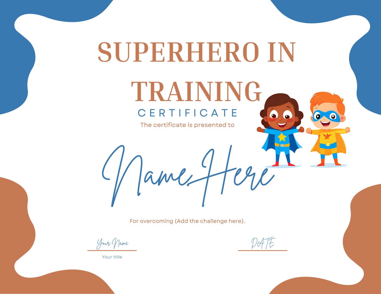 Superhero in Training Certificate & Letter | Printable Editable Set for ...