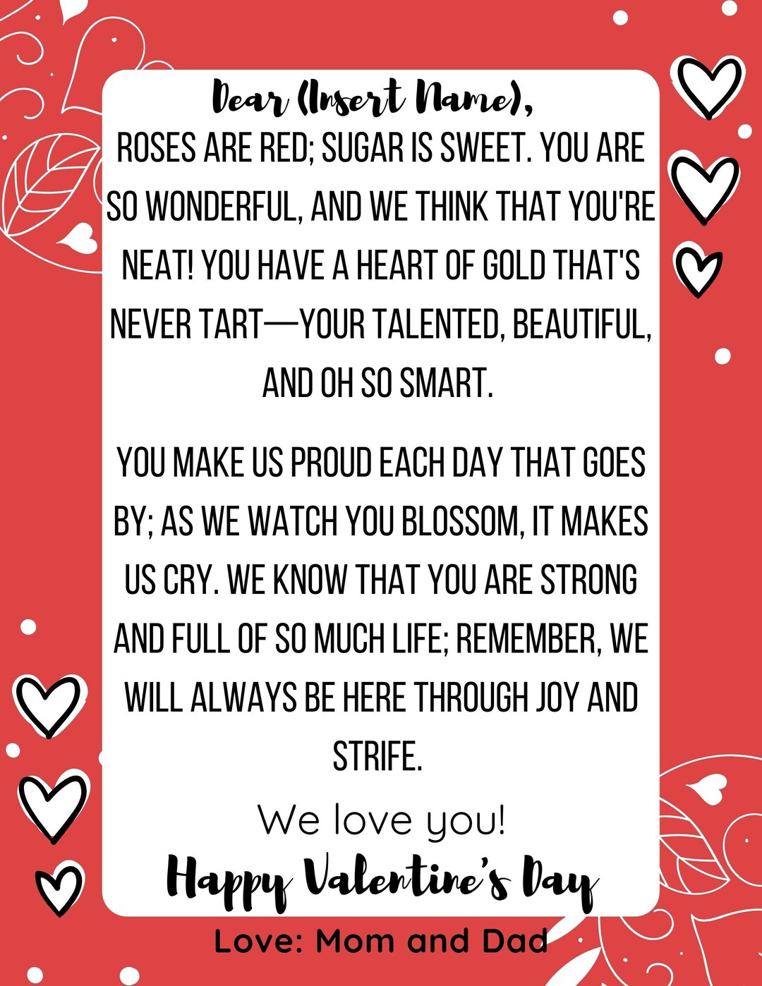 Customizable Valentine's Day Love Letter Template - Editable via Canva ...
