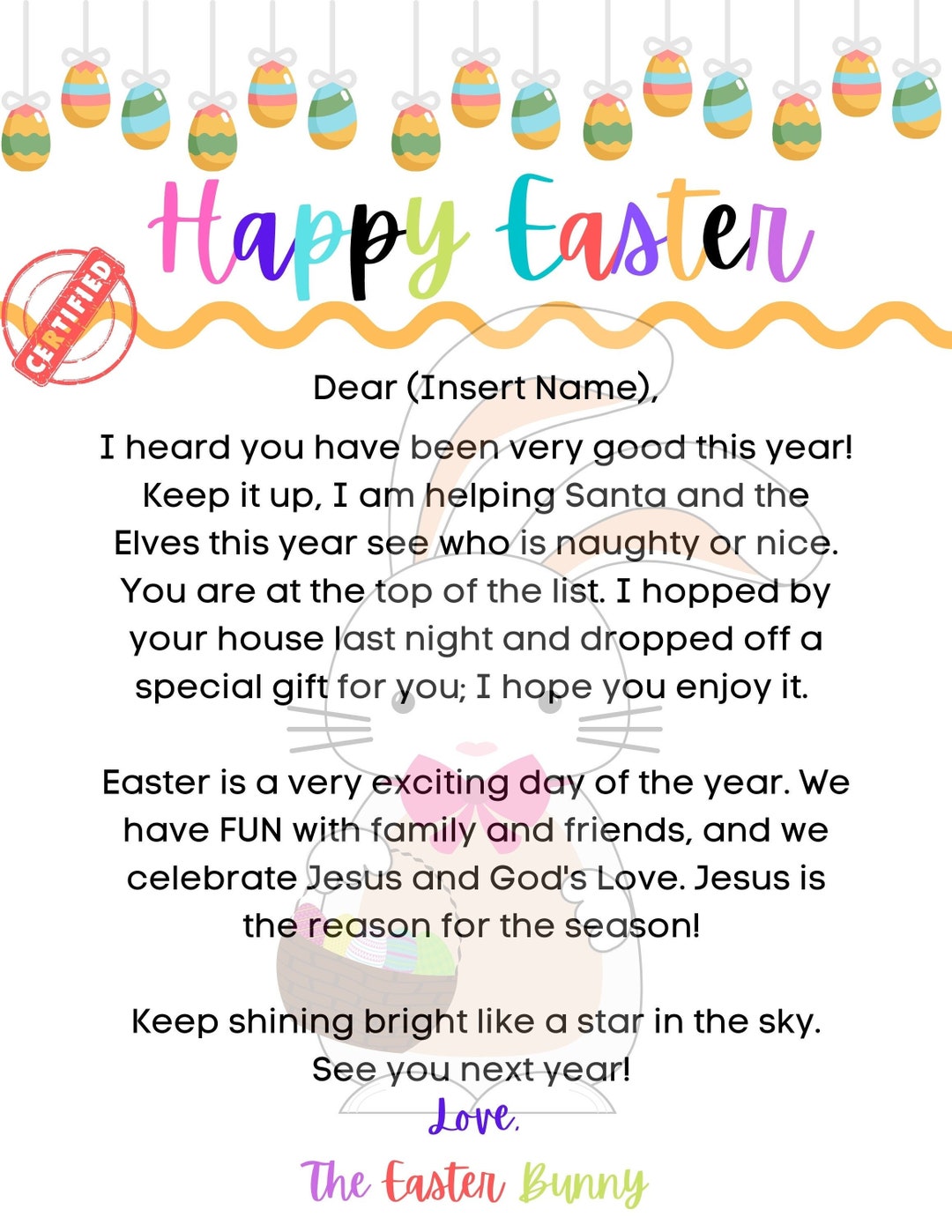 Easter Activity Pages and Editable (in CANVA) Happy Easter Letter- Fun ...