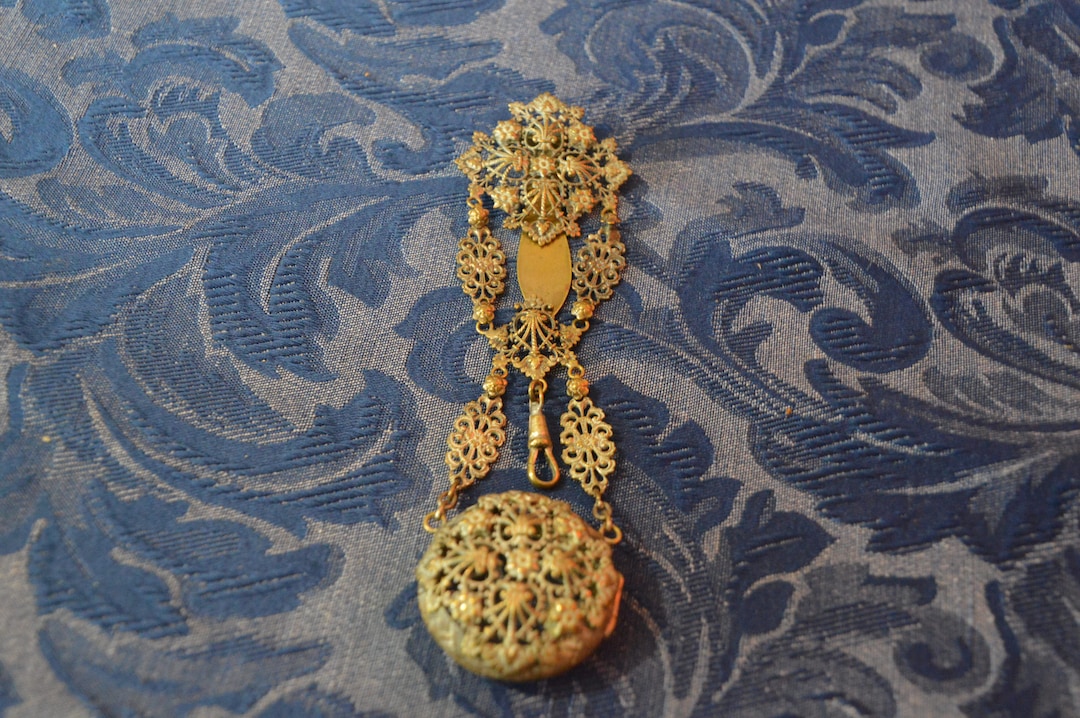 A Victorian Era Brass Fob Watch Chatelaine - Etsy
