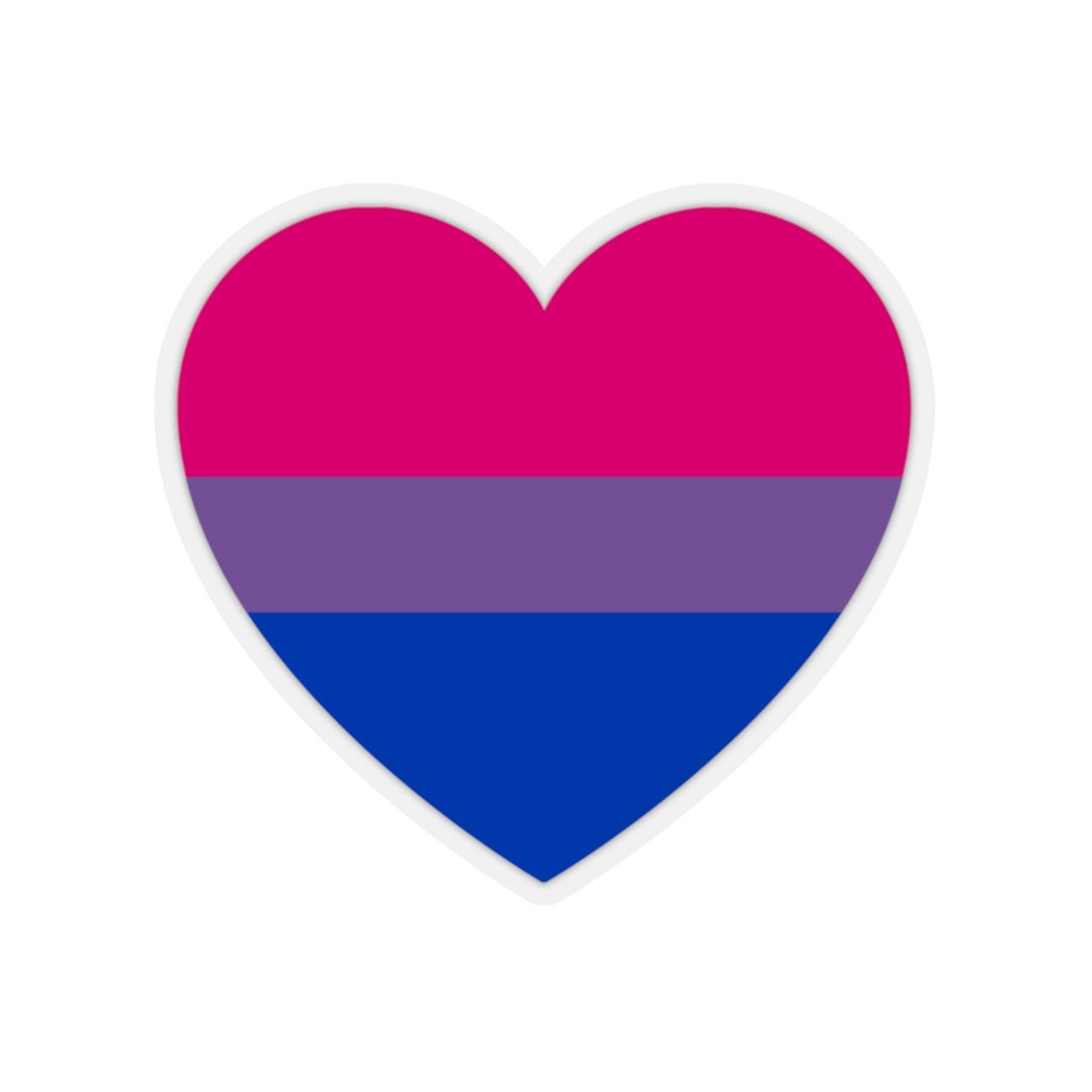 Bisexual Sticker Bisexual Pride Bisexual Heart Design | Etsy