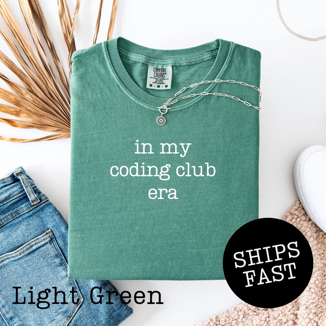 In My Coding Club Era Comfort Colors® Shirt, Gift for Coder, Gift for ...
