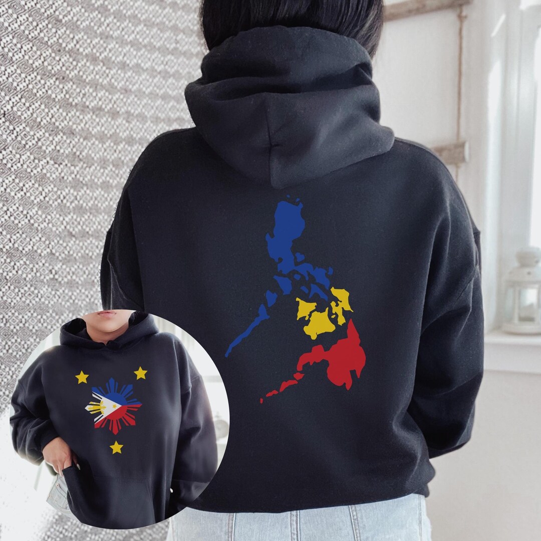 Sun and Stars Hoodie, Philippine Map Hoodie, Proud Pinay Gift, Filipina ...