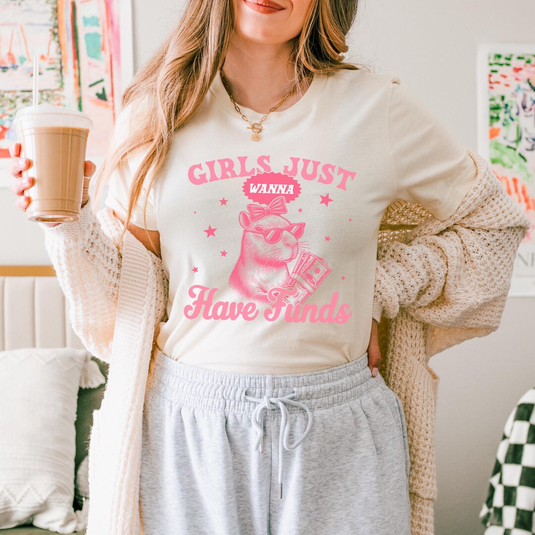 Soft Girly Capybara Shirt, Material Girl Tee, Retro Capybara Tee, Funny ...
