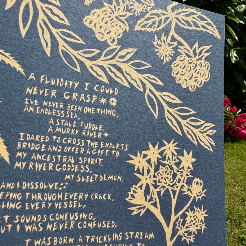 A Fluidity I Could Never Grasp, River Poem, Paper Cut Plant Life, Queer ...