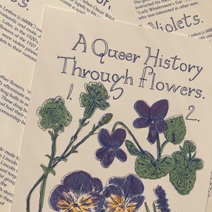 A Queer History Through Flowers Botanical Print A4 Double - Etsy