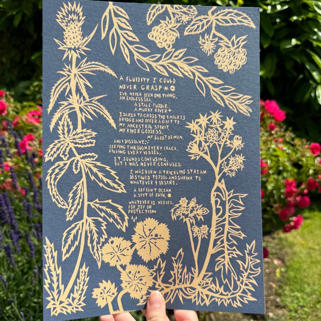 A Fluidity I Could Never Grasp, River Poem, Paper Cut Plant Life, Queer ...