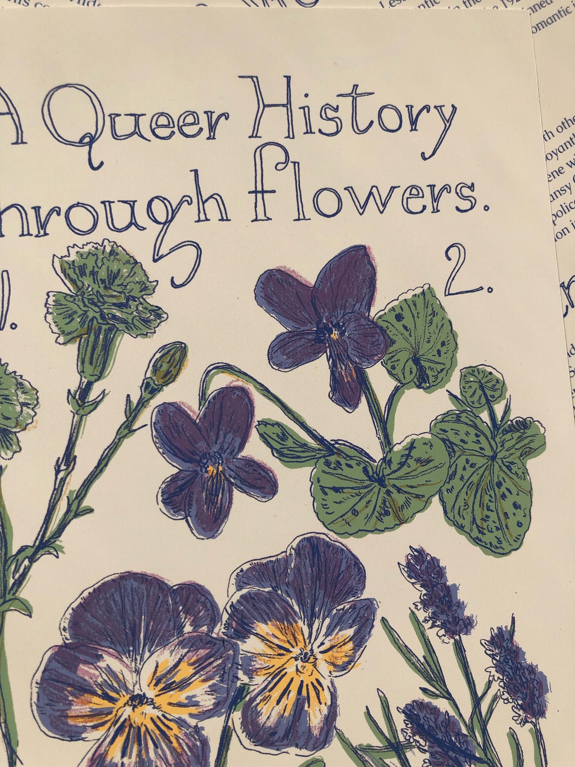 A Queer History Through Flowers Botanical Print Double Sided - Etsy
