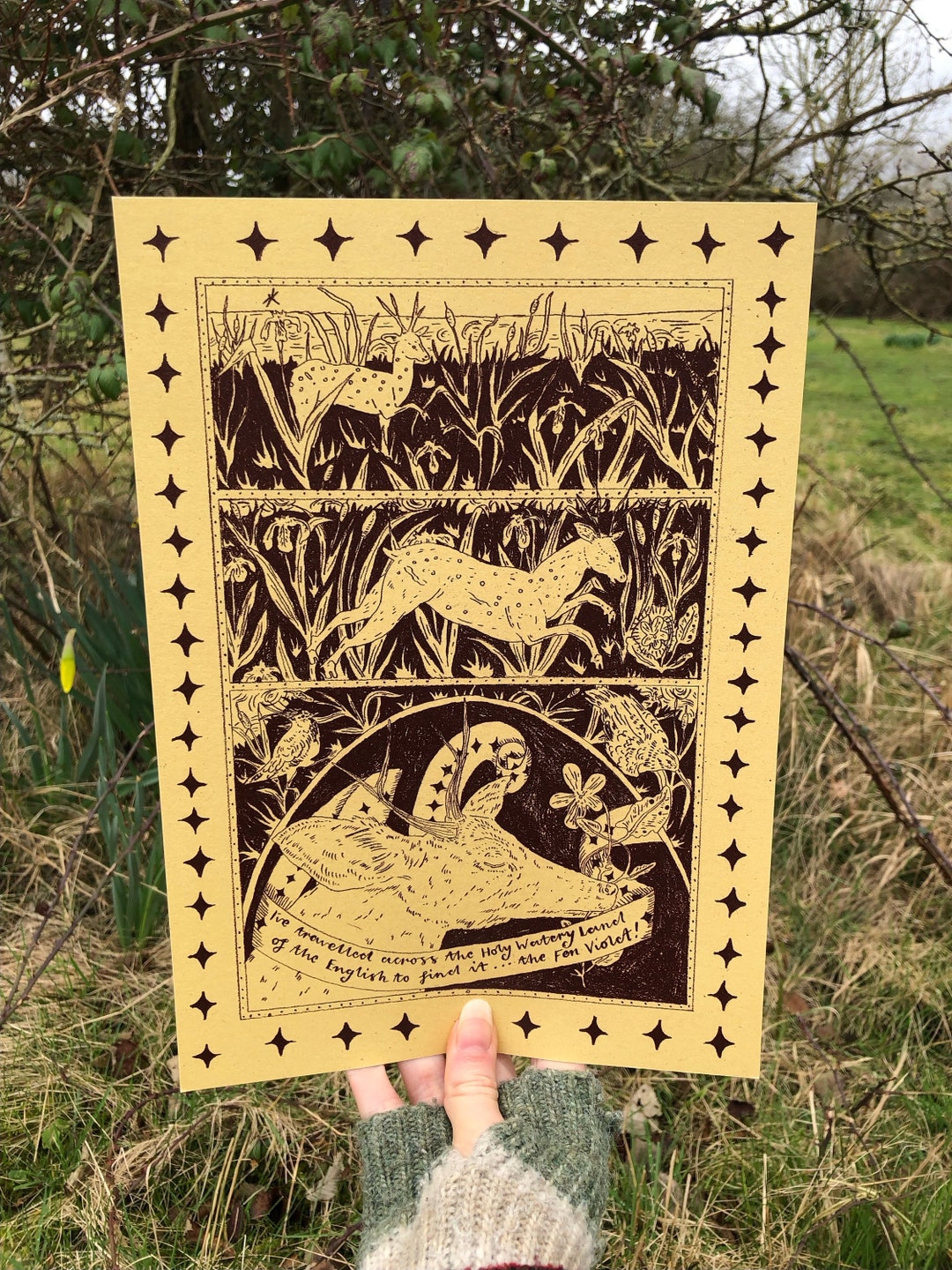 Deer and Fen Violet Comic A4 Print - Etsy