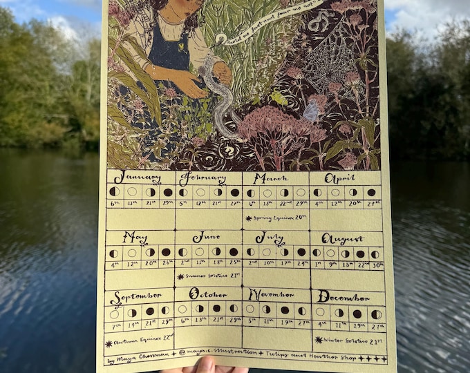 2025 Medieval Marshes A3 Lunar Calendar Poster - Etsy