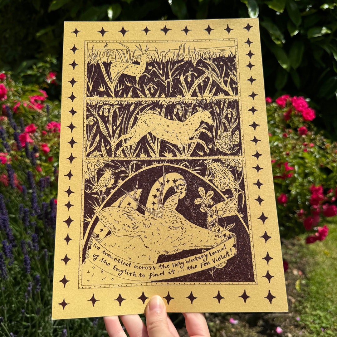 Deer and Fen Violet Comic A4 Print - Etsy