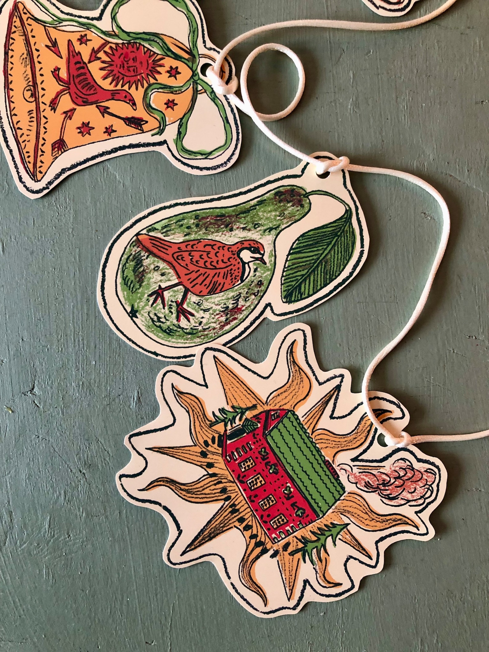 Illustrated Paper Garland Christmas/autumn /winter/ Solstice/ Yule ...