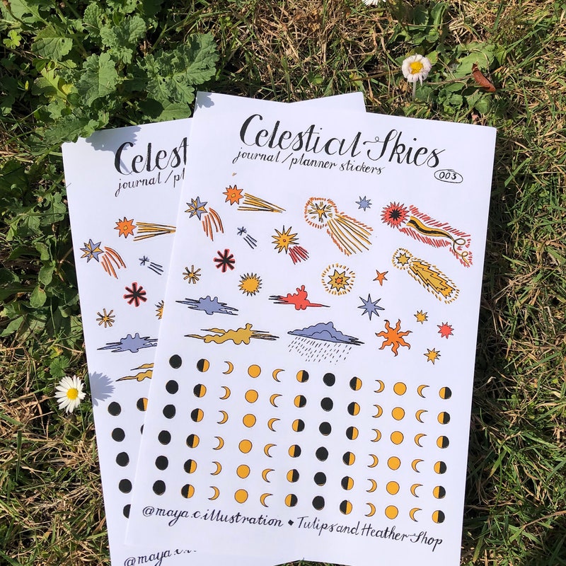 Moon Stickers - Etsy UK