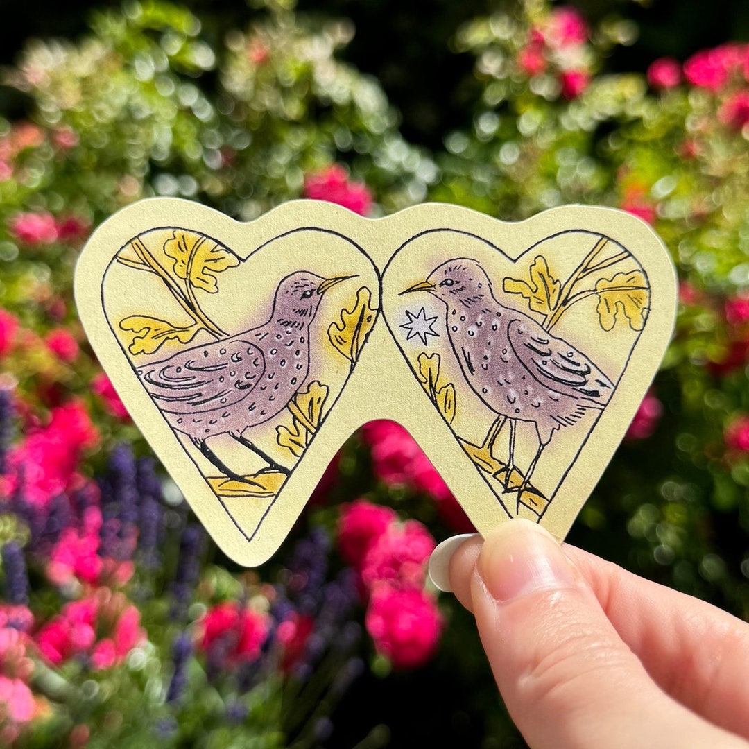 Starling Sweetheart Recycled Paper Sticker - Etsy