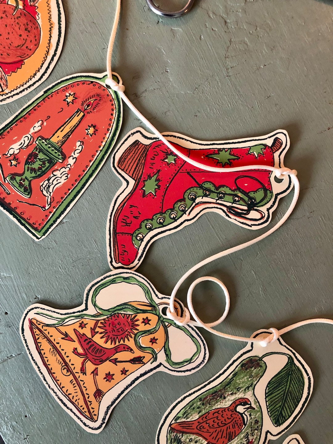 Illustrated Paper Garland Christmas/autumn /winter/ Solstice/ Yule ...