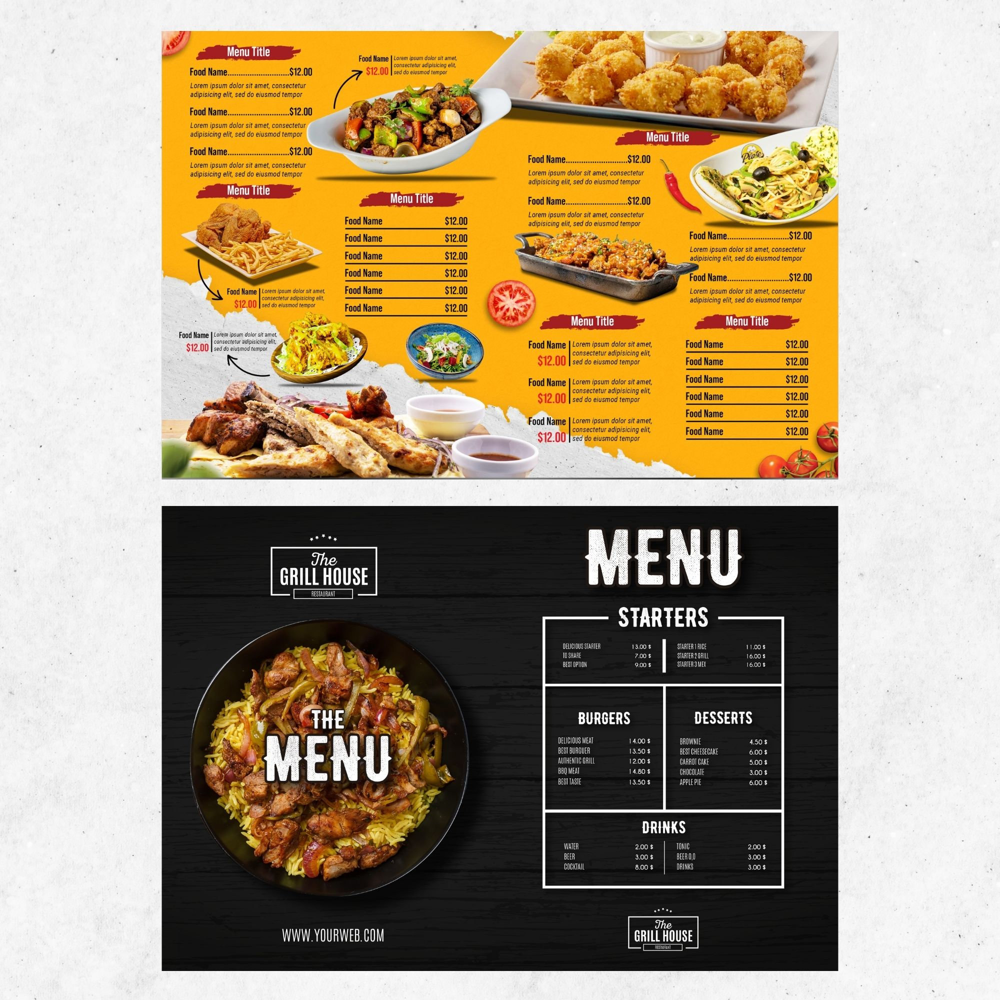 Custom Food Menu Custom Restaurant Menu Custom Bakery Menu Custom Cafe ...